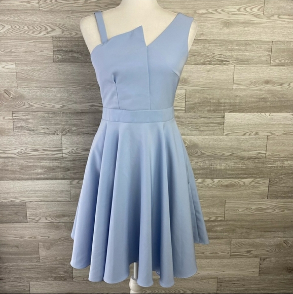 lalla | Dresses | Lalla Lace Baby Blue Formal Prom Sleeveless Dress ...